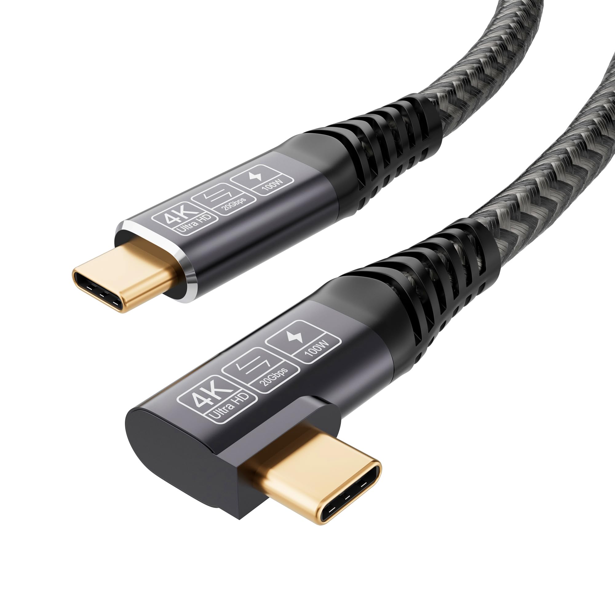 HOTUTUKI USB C to C 3.2 Gen 2×2 Cable 100W/20Gbps [6.6FT/2m] 4K Video Output Fast Charge Compatible with Thunderbolt 3/4 for MacBook iPad Galaxy Pixel Dell Yoga 27 Dell LG Type C Display Monitor etc.…