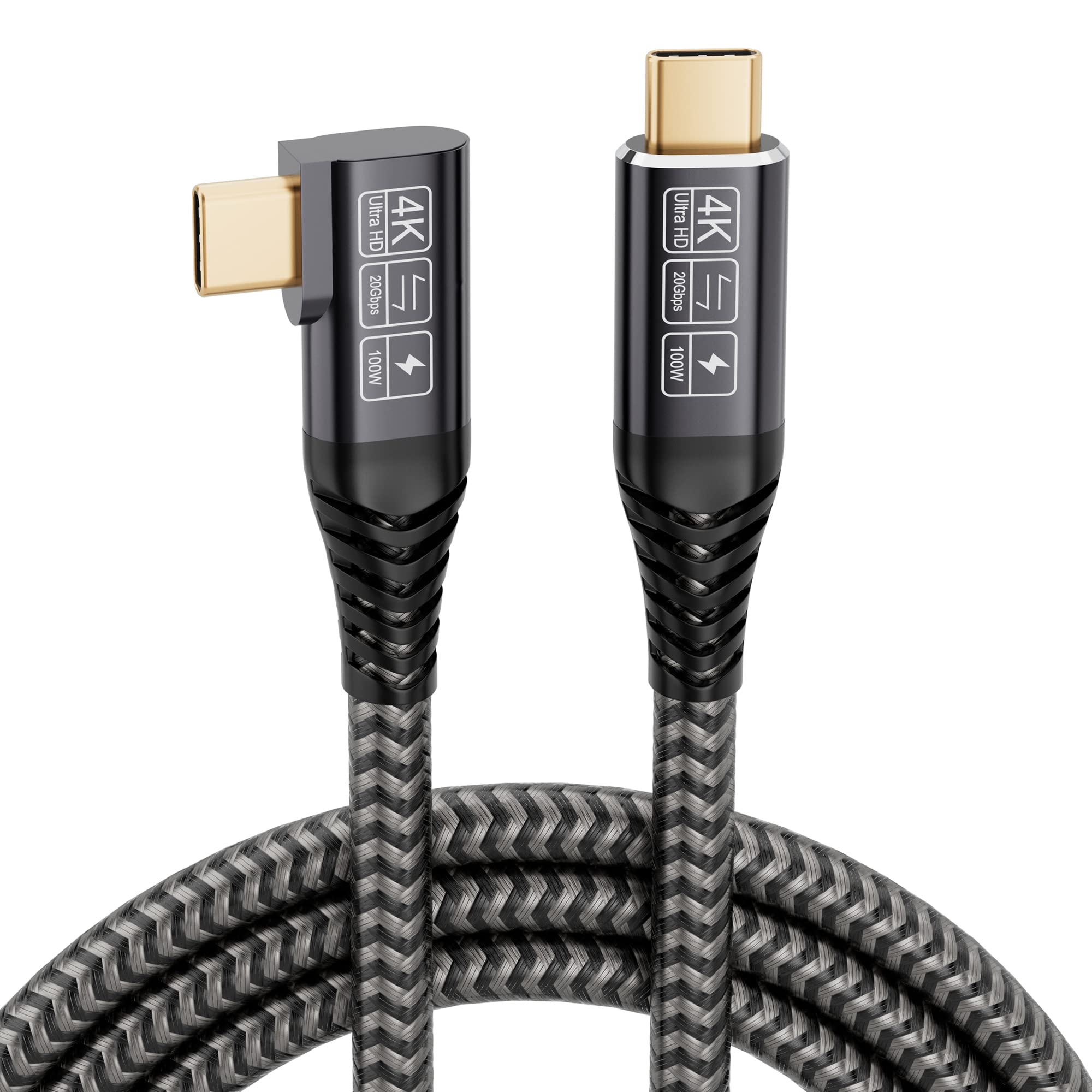 HOTUTUKI USB C to C 3.2 Gen 2×2 Cable 100W/20Gbps [6.6FT/2m] 4K Video Output Fast Charge Compatible with Thunderbolt 3/4 for MacBook iPad Galaxy Pixel Dell Yoga 27 Dell LG Type C Display Monitor etc.…