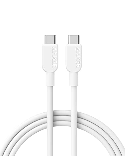 Anker 310 USB C Cable(60W, 6FT), Type C Fast Charging Cord for Samsung Galaxy S23, iPad Air 4, MacBook Pro 2021, Switch (USB 2.0, White)