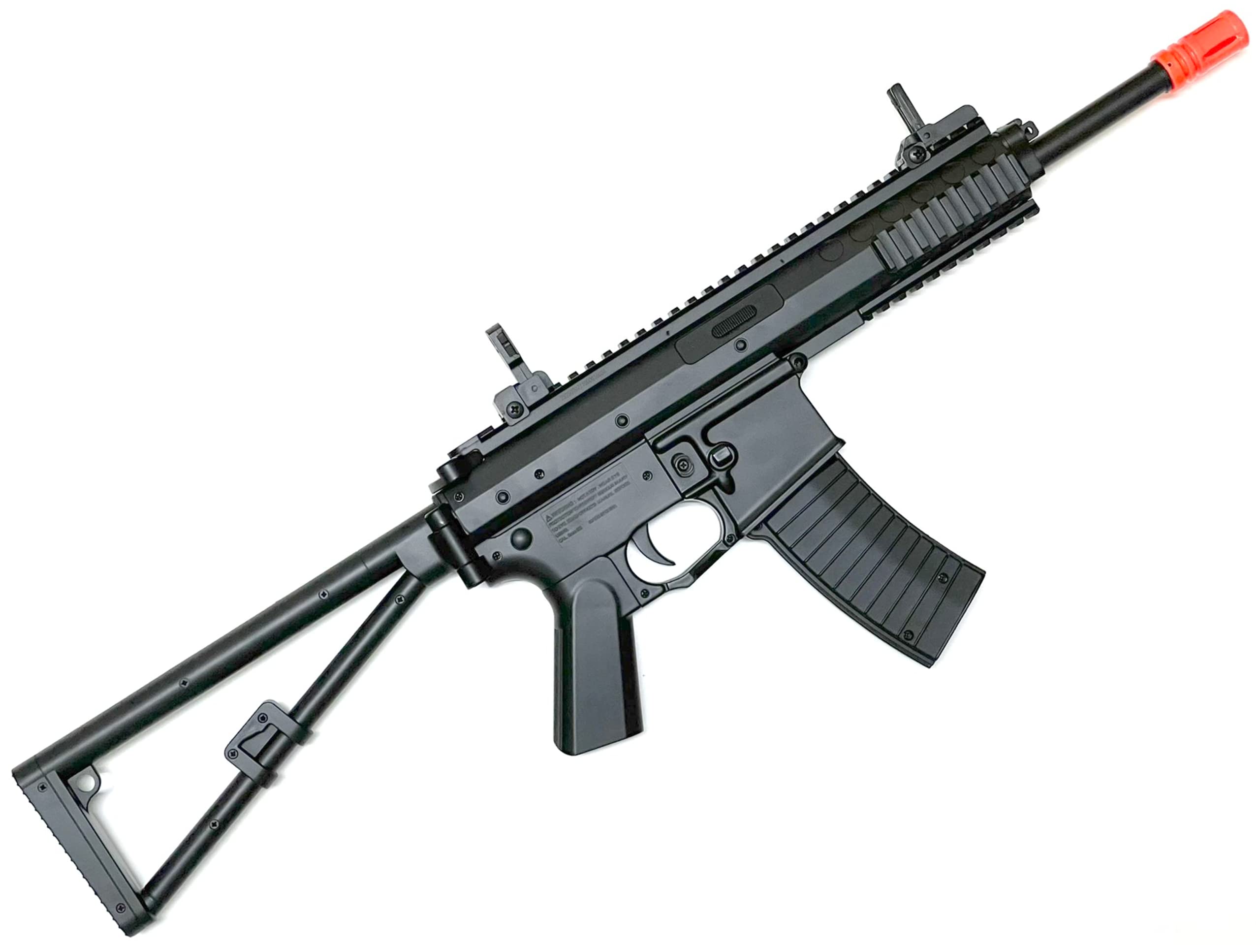 Airsoft Spring Powered Rifle Foldable Stock DE M307 Adjustable Hop Up Manual Safety 300 FPS with Free 1000 Bulldog Airsoft BBS 6mm