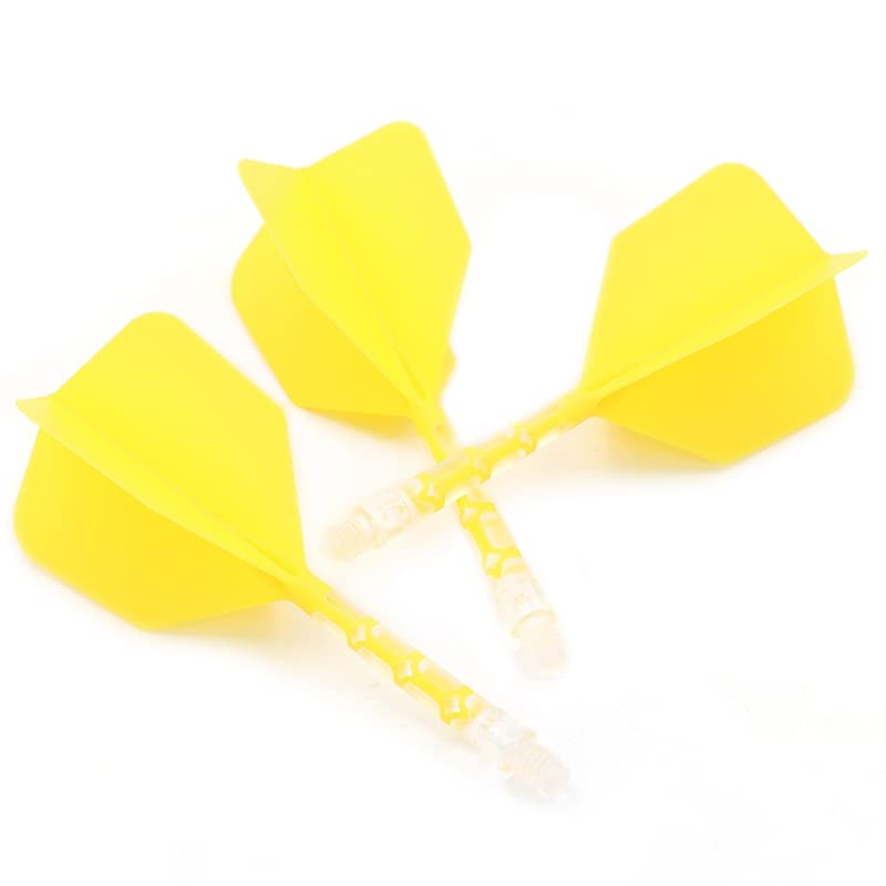 CUESOUL ROST T19 Yellow-Say Goodbye to Falling Dart Flight,Integrated Dart Shaft and Flights Red Big Wing Shape L Size