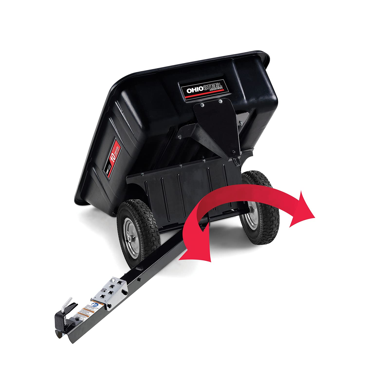 Ohio Steel 3040P-SD Poly Swivel Dump Cart, 10 cu.ft., 600 lb Load Capacity