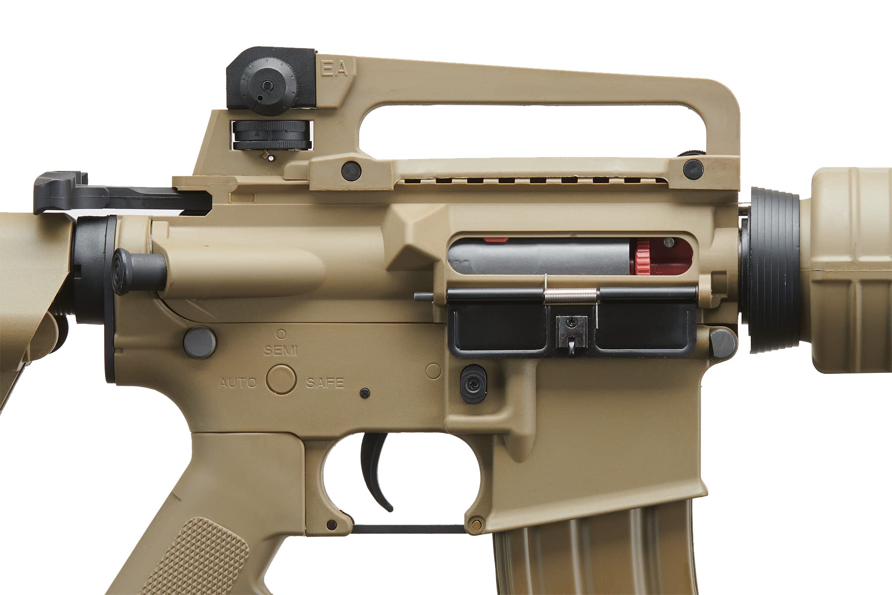 Lancer Tactical Gen 2 Airsoft M4A1 Carbine Polymer AEG Gun w/9.6v Nimh 1600 mAh Battery, Charger, 1000 Rounds 0.20g BBS Included (Black/Tan) (Regular Polymer, Tan)