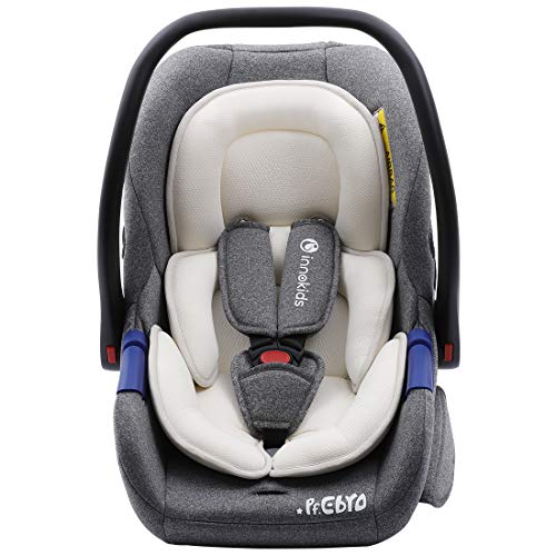 Innokids Head and Body Support Pillow Infant Car Seat Insert for Newborn to Toddler Stroller Cushion for Baby Shower Gifts (Beige)