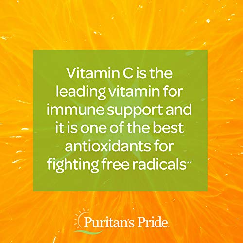 Puritans Pride Puritan's 1000 mg with Bioflavonoids Rose Hips Supports Immune System, Vitamin C, Unflavored, 250 Count