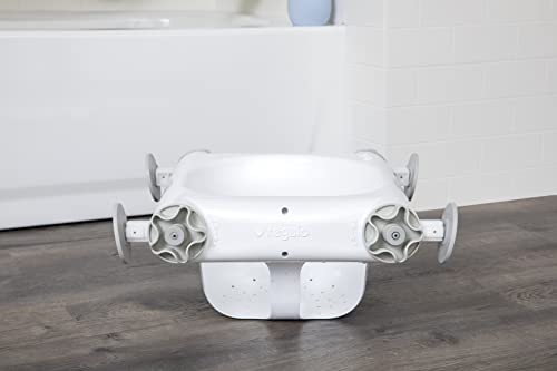 Regalo Baby Basics™ Bath Seat, Provides Support and Balance for Sit-Up Bathing, Includes Strong and Secure Suction Cup System, Drain Holes for Easy Clean Up, Sets Up and Stores in Seconds