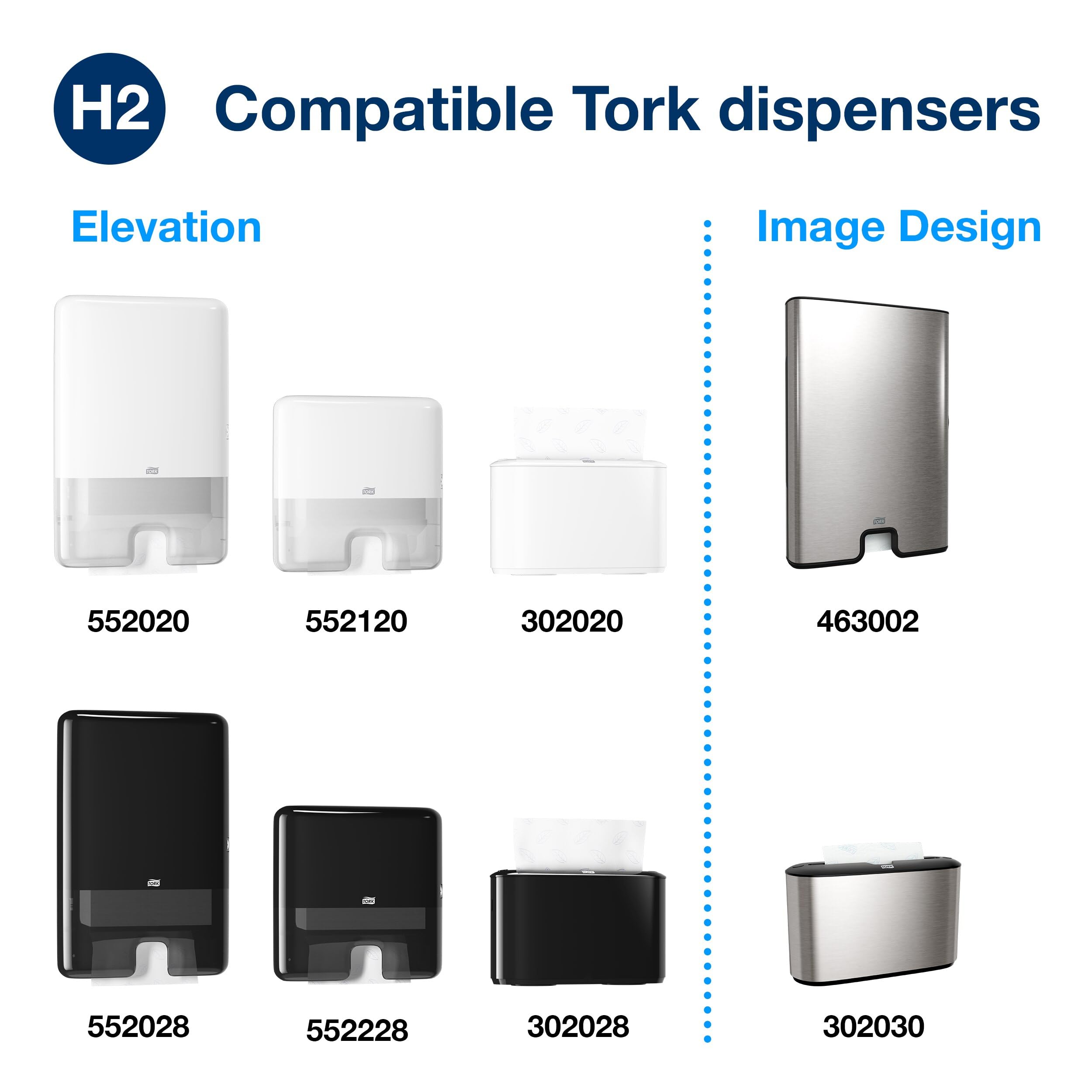Tork Multifold Hand Towel White H2, Universal, 100% Recycled Fibers, 16 x 250 Towels, MB540A