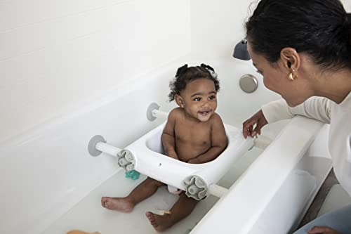 Regalo Baby Basics™ Bath Seat, Provides Support and Balance for Sit-Up Bathing, Includes Strong and Secure Suction Cup System, Drain Holes for Easy Clean Up, Sets Up and Stores in Seconds