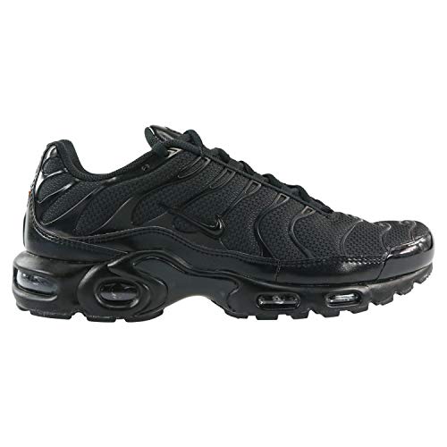 Nike Men's Air Max Plus Tuned 1 Fabric Trainer Shoes (10 D(M) US) Black/Black/Black