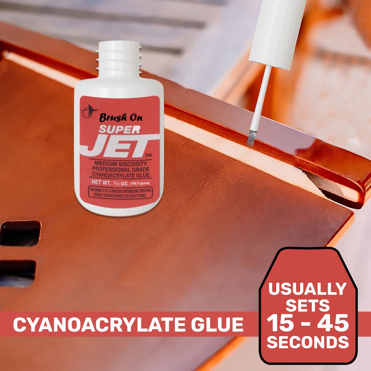 Jet Glue Brush-On Super Jet - Ideal for all Instant Bond Situations