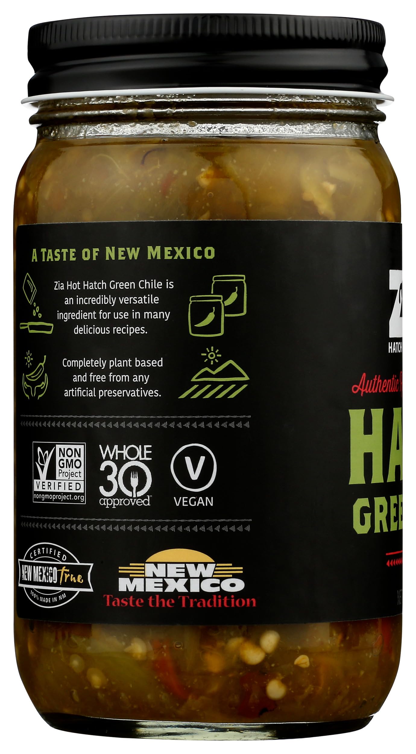 ZIA GREEN CHILE COMPANY Roasted Hatch Green Chile - Hot, 16 OZ