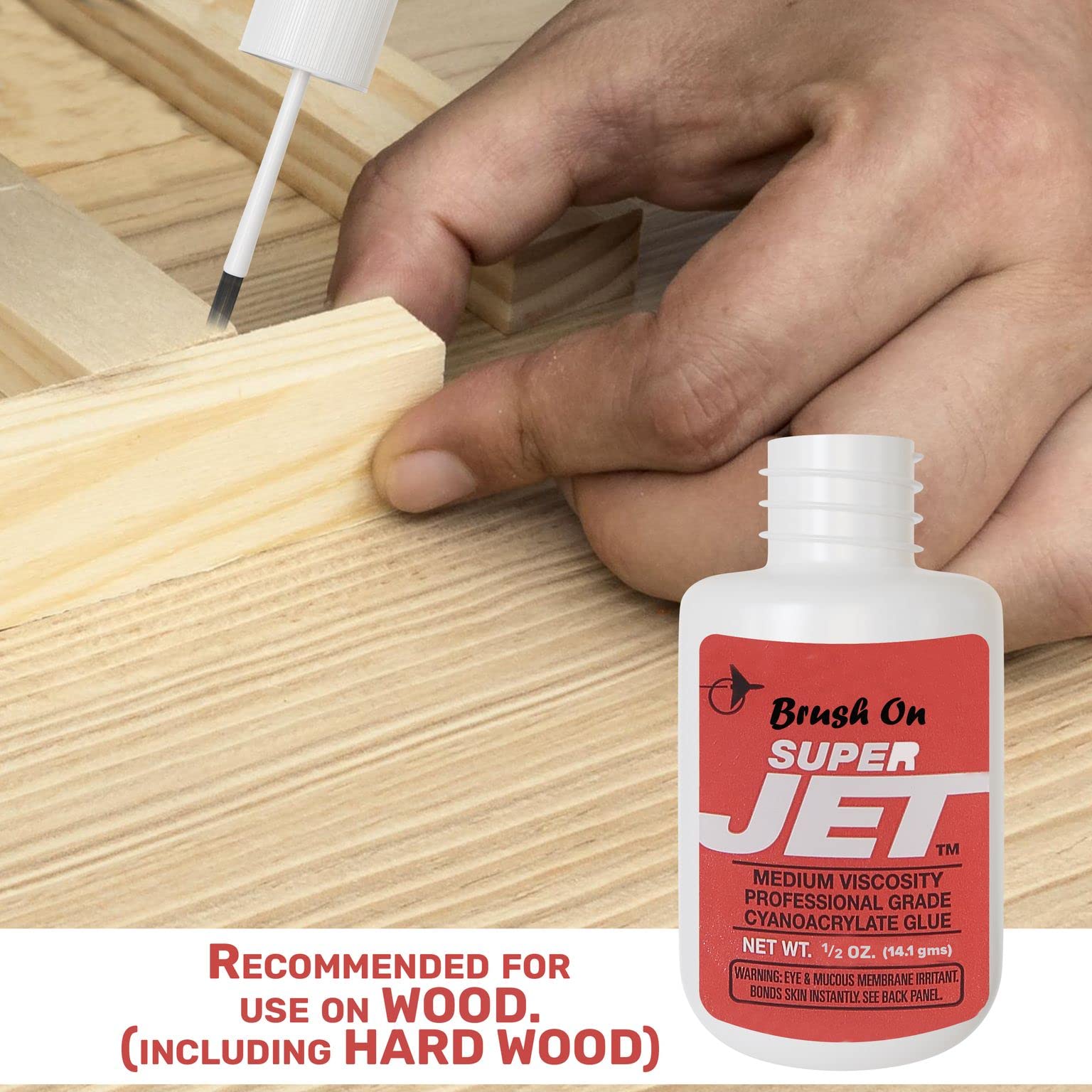 Jet Glue Brush-On Super Jet - Ideal for all Instant Bond Situations