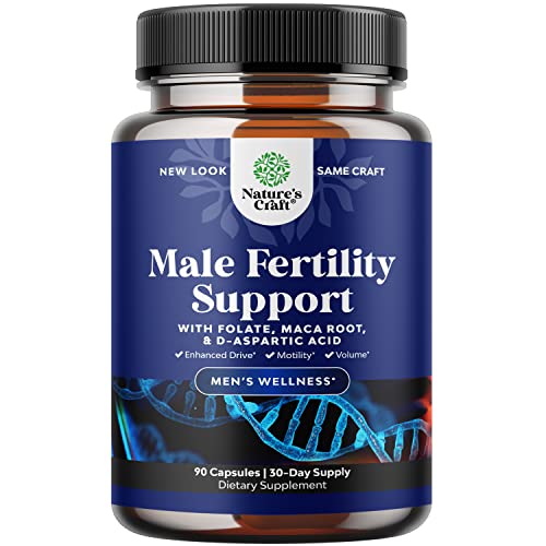 Prenatal Multivitamin Male Fertility Supplement - Mens Fertility Supplement with L-Arginine D-Aspartic Acid and Maca Root Prenatal Vitamins for Enhanced Motility Volume Potency and Fertility Support