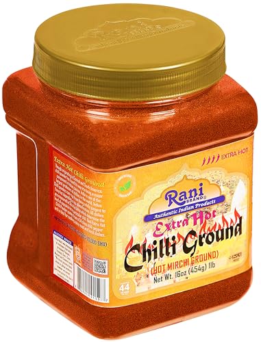 Rani Extra Hot Chilli Powder Indian Spice 16oz (1lb) 454g PET Jar ~ All Natural | Salt-Free | Vegan | No Colors | Gluten Friendly | NON-GMO | Kosher | Indian Origin