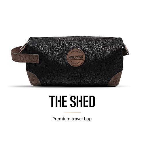 MANSCAPED® The Tool Box 4.0 Contains: The Lawn Mower™ 4.0 Electric Trimmer, The Weed Whacker™ 1.0 Nose and Ear Hair Trimmer, The Plow™ 2.0, The Shears™ Four Piece Nail Kit, The Shed™ Toiletry Bag