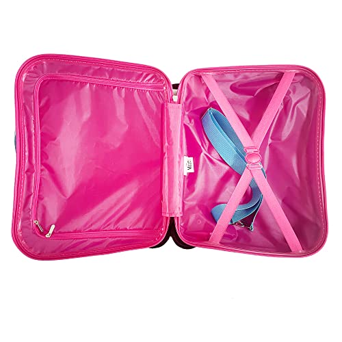 Disney Minnie Mouse Ride on Suitcase for Kids, 18'' Suitcase with Seat for Kids, Cute Lightweight Kids Travel Suitcase Trolley