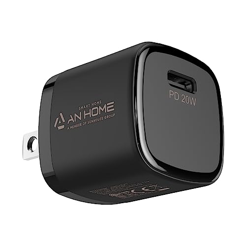 AnHome 20W USB C Compact Fast Wall Charger Block, Type C Fast Charger Brick Compatible with iPhone 11/12/1314/14 Pro Max, iPad, Tablets and More