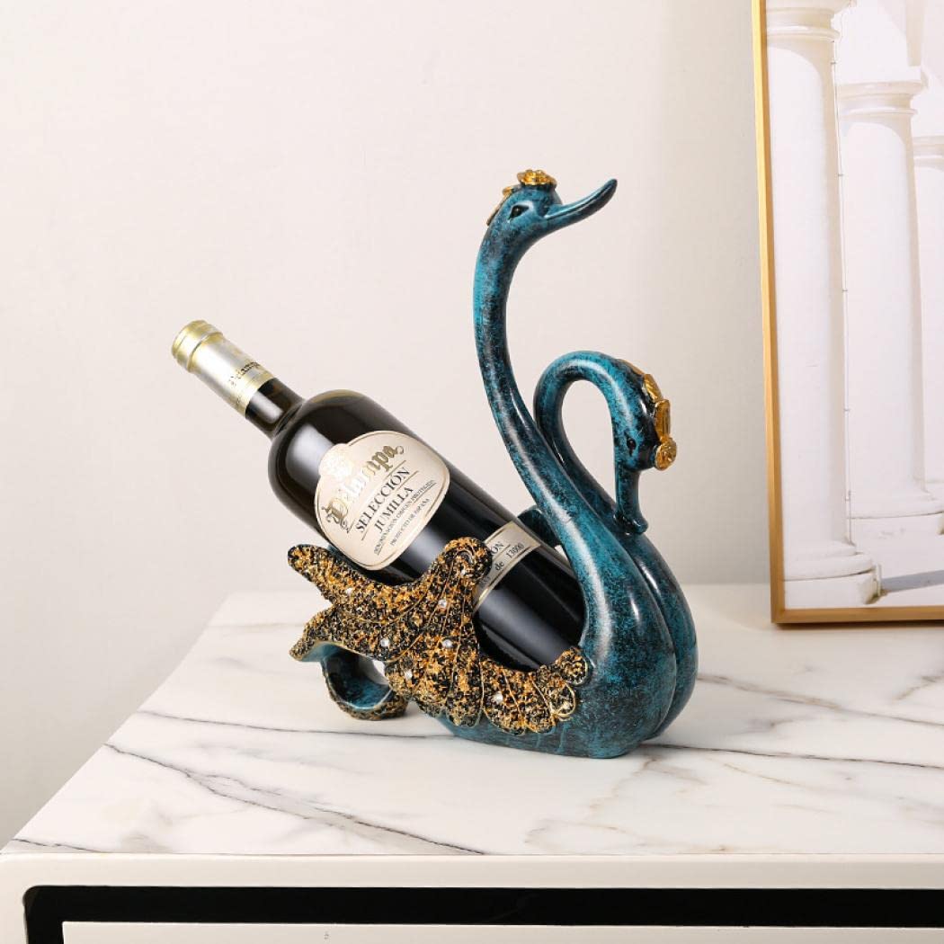 Wine Rack, Countertop Wine Bottle Holder, Freestanding Countertop Tabletop Wine Rack, Decorative Bottle Holder for Wine Storage, Display and Storage Accessories (Gold)