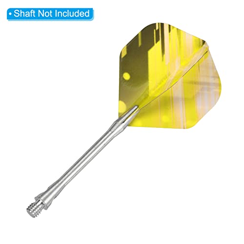PATIKIL Dart Flights, 12 Pack PET Standard Darts Accessories Replacement Parts for Soft Tip Steel Tip, Thick Stripe Style, Black, Yellow
