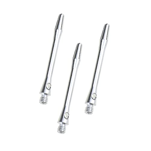 Yadaland Spinster Aluminum Dart Shaft Silver Smooth Spin Flow Accurate Shot Tip Hold Tight Forward Balance Make Room for Another Dart Avoid Bounce and Flight Damage Improve Game 3PCS