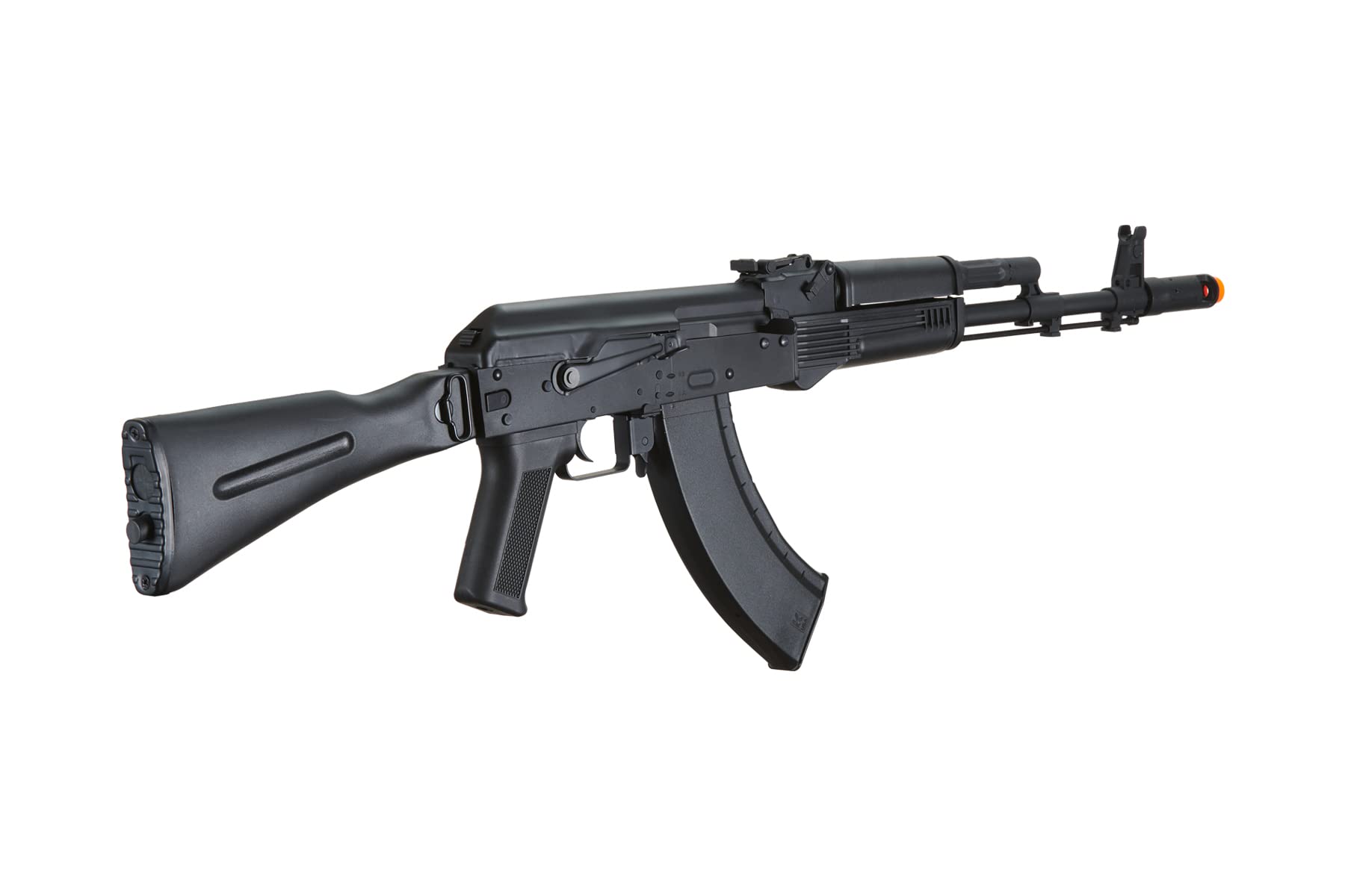Licensed Lancer Tactical x Kalashnikov KR-103 USA SBR Airsoft AK74 AEG Rifle with Folding Stock - Includes Airsoft Speed Loader (Black)