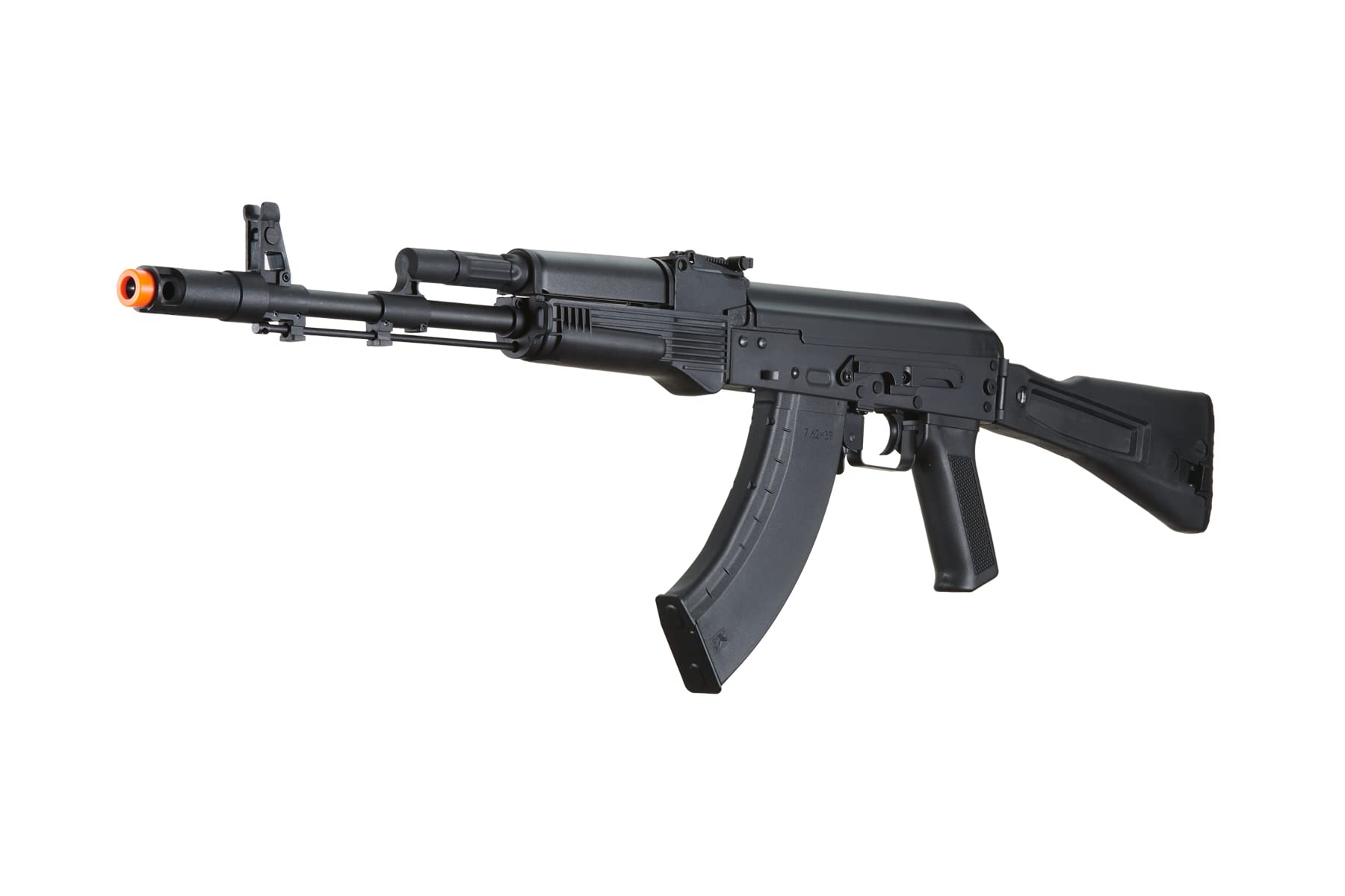 Licensed Lancer Tactical x Kalashnikov KR-103 USA SBR Airsoft AK74 AEG Rifle with Folding Stock - Includes Airsoft Speed Loader (Black)