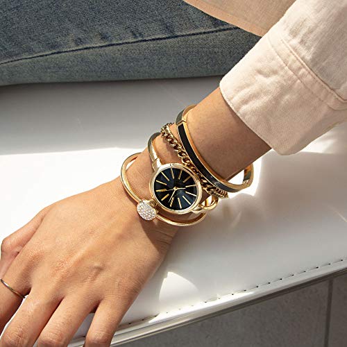 Anne Klein Women's Bangle Watch and Bracelet Set, AK/1470
