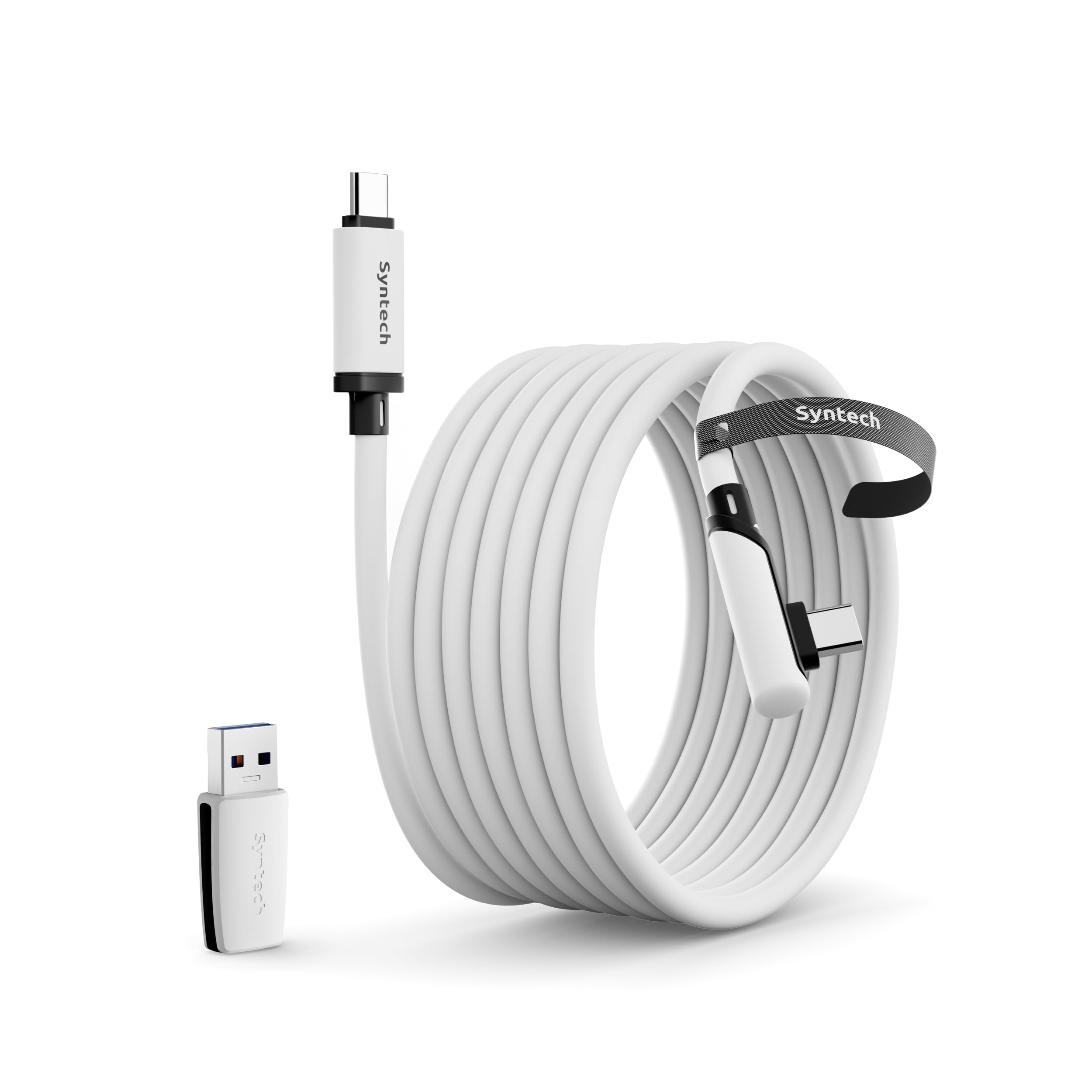 Syntech Link Cable 16FT Compatible with Oculus/Meta Quest 3/Quest 3S/Quest2/Pro/Pico 4 Accessories and PC/SteamVR, Upgraded Type C with USB 3.0 Adapter, High Speed Data Transfer Cord for VR Headset