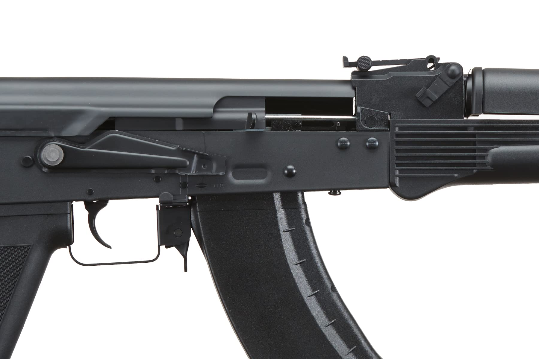 Licensed Lancer Tactical x Kalashnikov KR-103 USA SBR Airsoft AK74 AEG Rifle with Folding Stock - Includes Airsoft Speed Loader (Black)