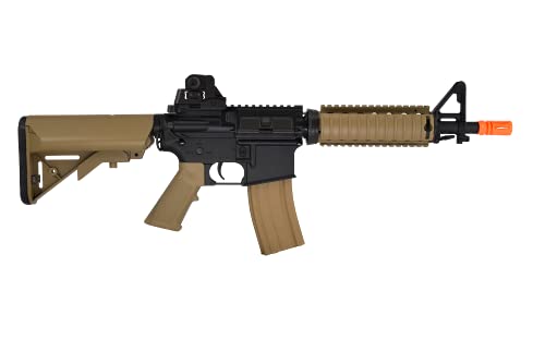 SOFT AIR USA Colt M4A1 M4 CQBR AEG Electric Airsoft Rifle with Adjustable Hop-Up, Dark Earth/Tan, 453 FPS