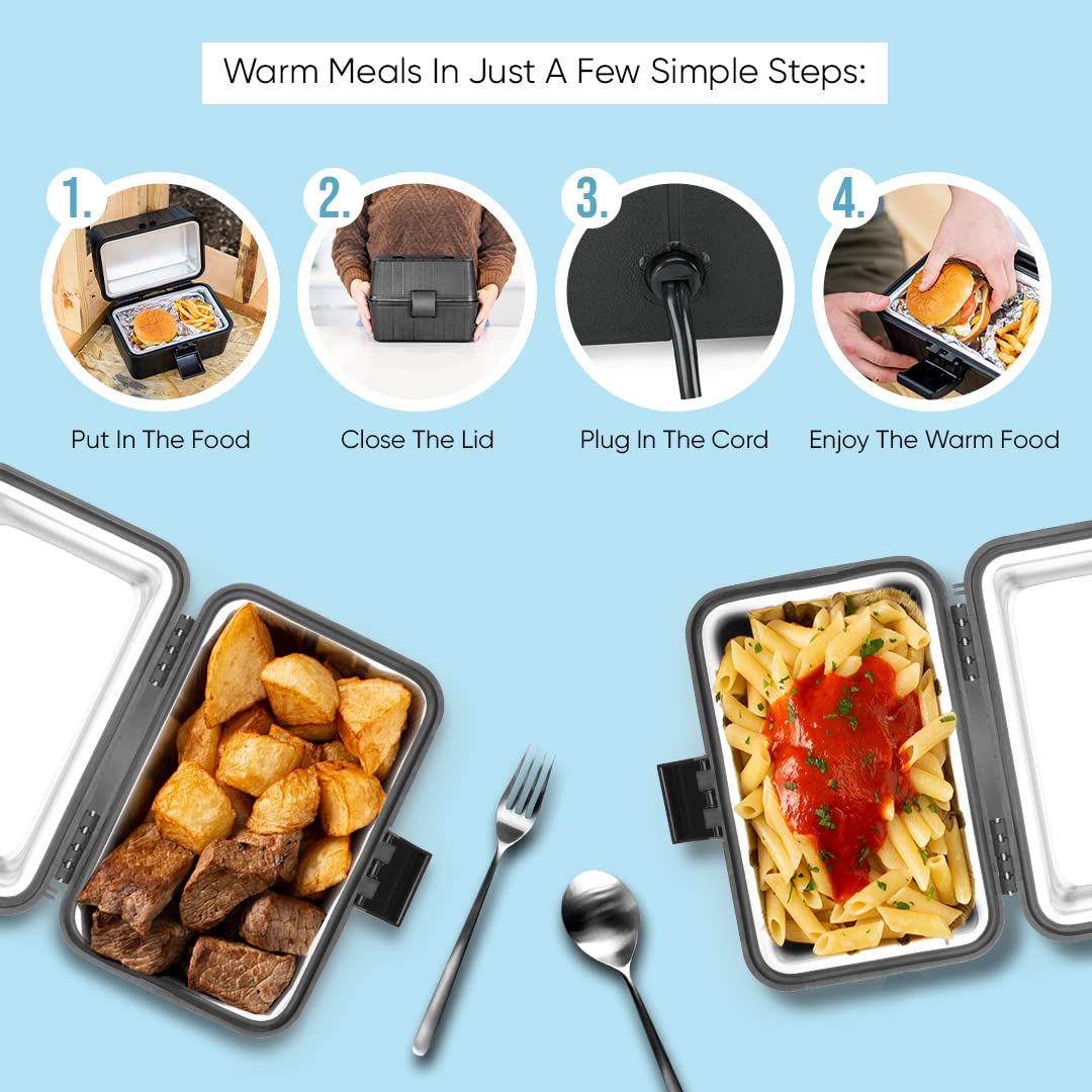 Zone Tech Heating Lunch Box - Premium Quality Electric Insulated Lunch Box Food Warmer Perfect for Picnics, Travelling, and On-site Lunch Break