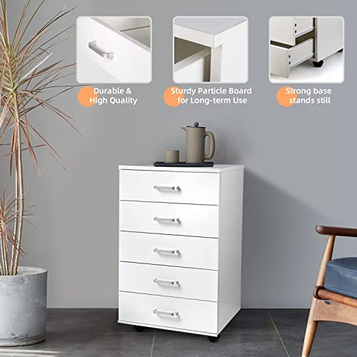 TUSY 5-Drawer Office Storage File Cabinet, Storage Organization for Home, Office, Closet, Bedroom