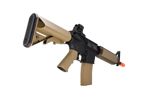 SOFT AIR USA Colt M4A1 M4 CQBR AEG Electric Airsoft Rifle with Adjustable Hop-Up, Dark Earth/Tan, 453 FPS