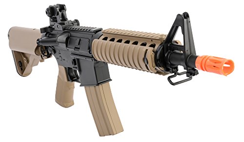 SOFT AIR USA Colt M4A1 M4 CQBR AEG Electric Airsoft Rifle with Adjustable Hop-Up, Dark Earth/Tan, 453 FPS