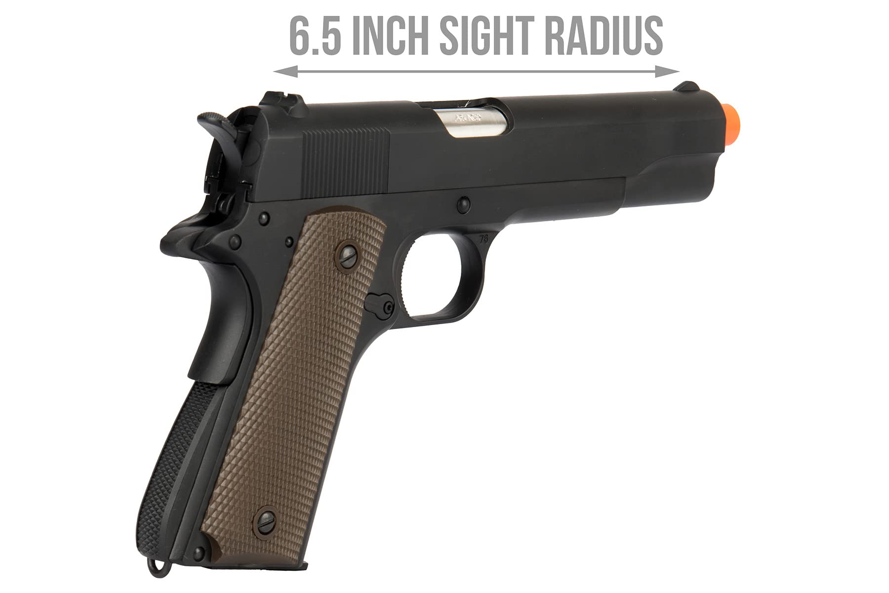 Army Armament Full Steel 1911 Gas Blowback Airsoft Pistol w/Silver Barrel -R31