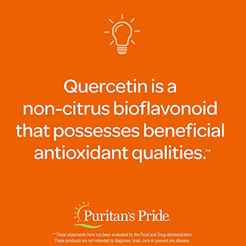 Puritans Pride Quercetin Complex with Vitamin C, Supports Upper Respiratory Health*, 100 ct