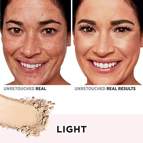 IT Cosmetics CC+ Airbrush Perfecting Powder Foundation - Buildable Full Coverage Of Pores & Dark Spots - Hydrating Face Makeup with Hyaluronic Acid - Talc-Free - 0.33 oz - Light
