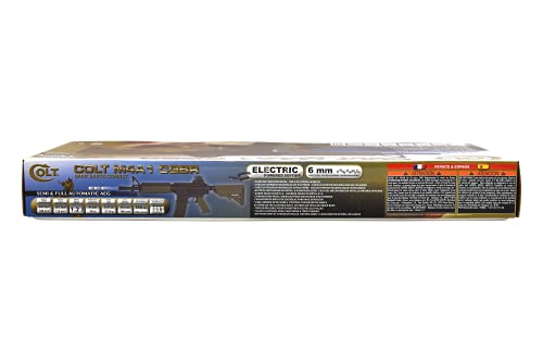 SOFT AIR USA Colt M4A1 M4 CQBR AEG Electric Airsoft Rifle with Adjustable Hop-Up, Dark Earth/Tan, 453 FPS