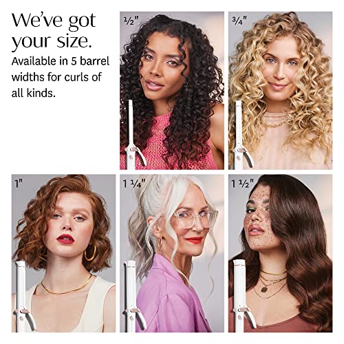 T3 SinglePass Curl Professional Curling Iron Custom Blend Ceramic Long Barrel Curling and Wave Iron with Adjustable Heat Settings for Shiny Smooth Curls and Waves