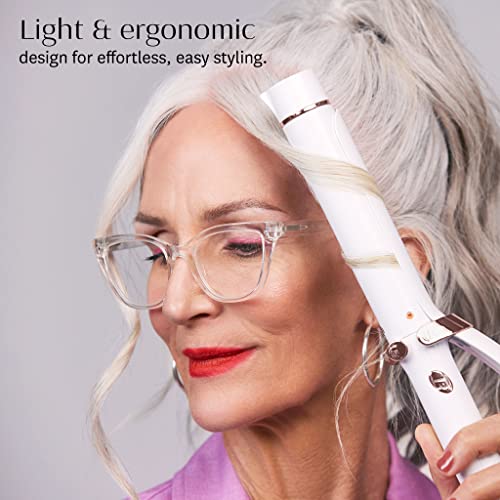 T3 SinglePass Curl Professional Curling Iron Custom Blend Ceramic Long Barrel Curling and Wave Iron with Adjustable Heat Settings for Shiny Smooth Curls and Waves