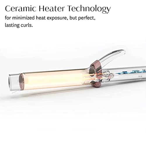 T3 SinglePass Curl Professional Curling Iron Custom Blend Ceramic Long Barrel Curling and Wave Iron with Adjustable Heat Settings for Shiny Smooth Curls and Waves