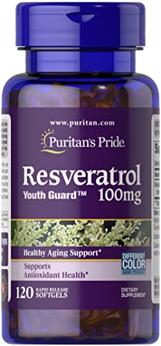 Puritan's Pride Resveratrol 100 mg / 120 Softgels