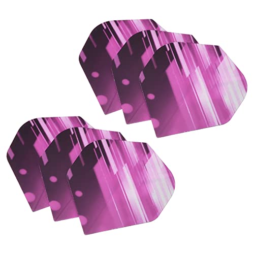 PATIKIL Dart Flights, 6 Pack PET Standard Darts Accessories Replacement Parts for Soft Tip Steel Tip, Thick Stripe Style, Black, Pink