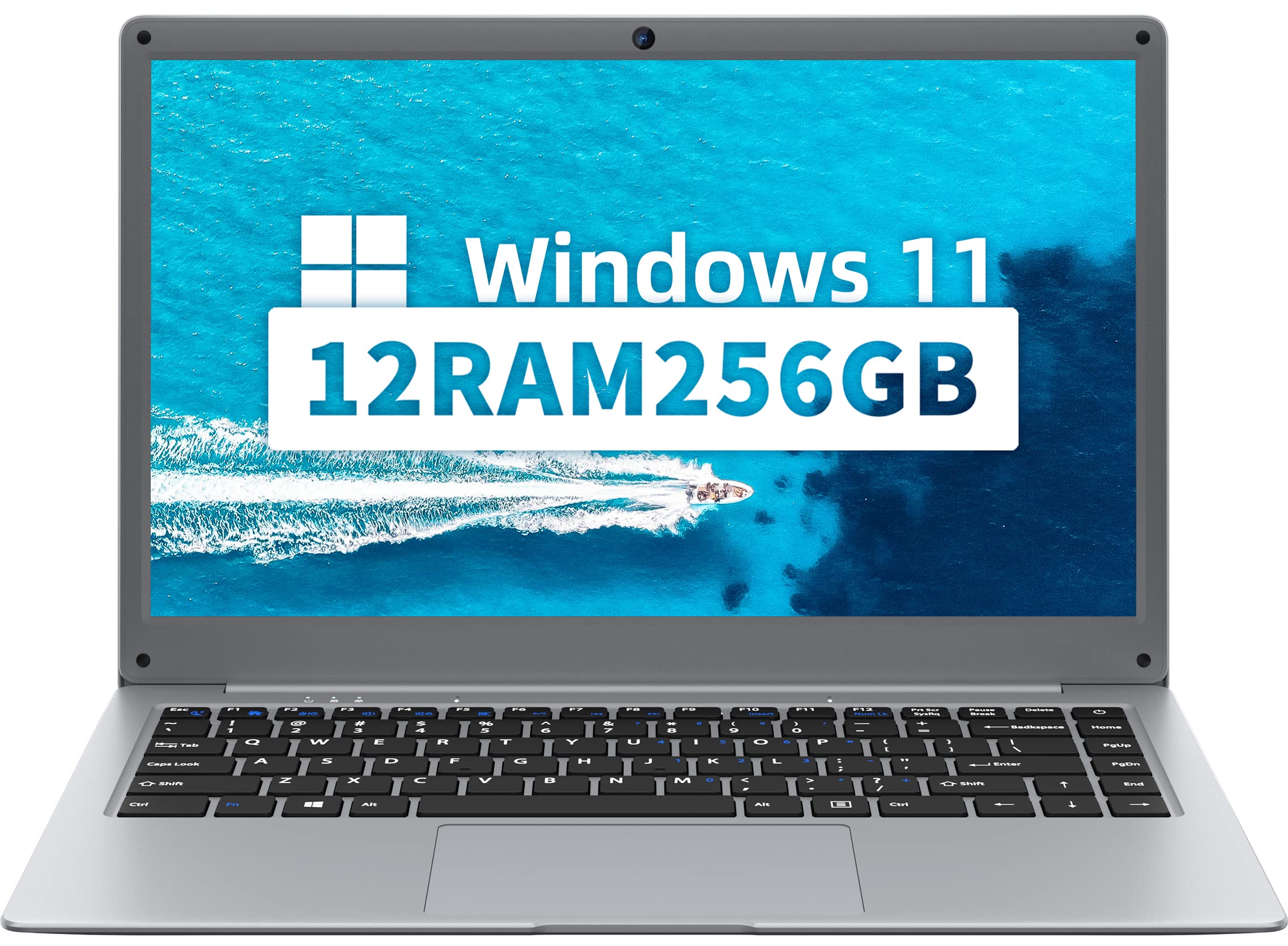Jumper Laptop 14 Inch Laptops 12GB RAM 256GB ROM SSD Windows 11 Notebook Computer with FHD 1080P Display, 14nm Intel Celeron,Dual speakers,Full Size Keyboard,Large Battery 35520mWH - One Year Warranty