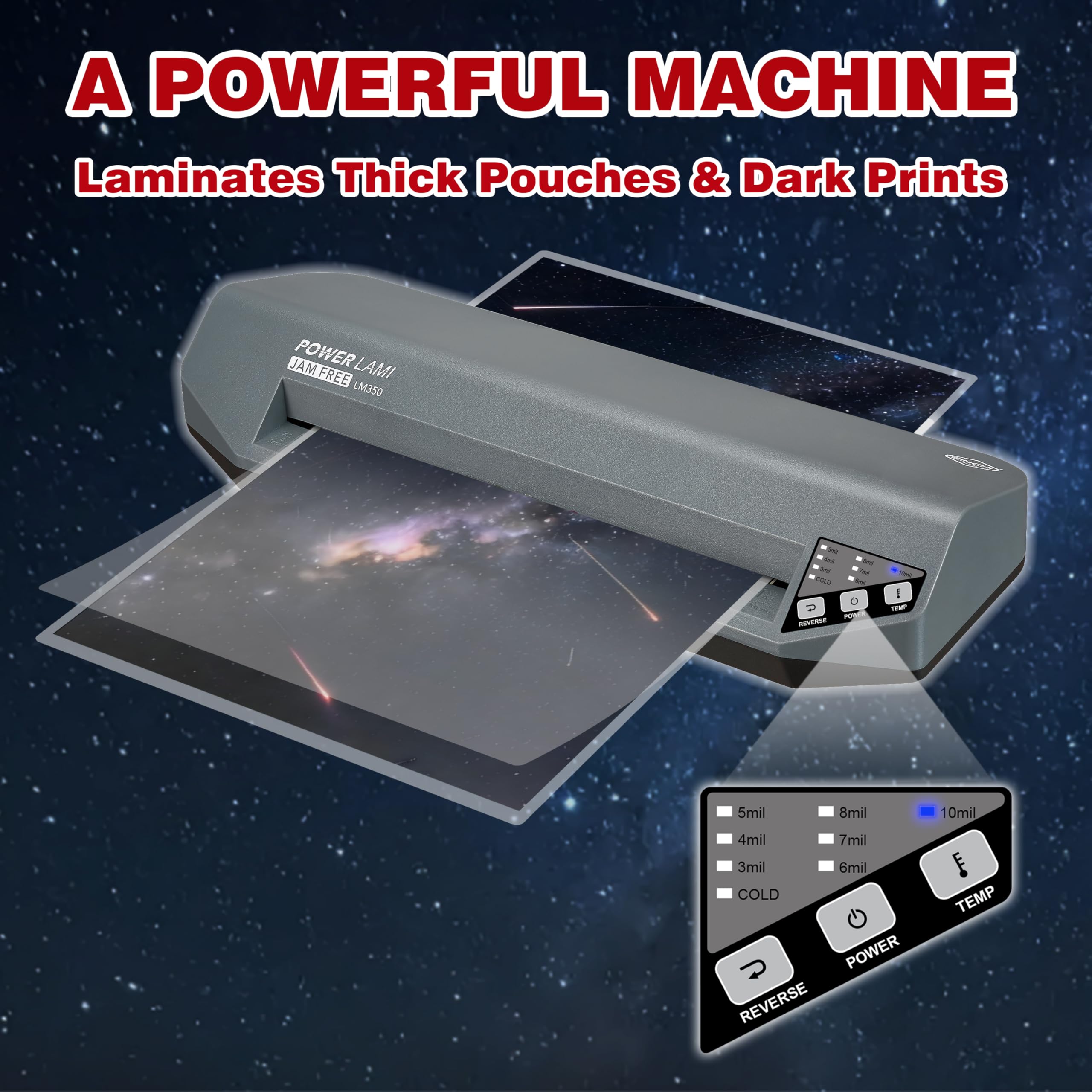 SINCHI 3-10 mil, Heavy Duty, 48-Second Warm-up Commercial Laminating Machine, Never Jam High Speed 13-inch Thermal Laminator Machine for Business/Office/School
