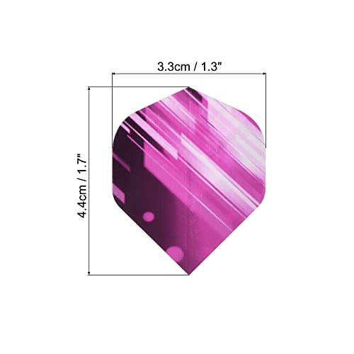 PATIKIL Dart Flights, 6 Pack PET Standard Darts Accessories Replacement Parts for Soft Tip Steel Tip, Thick Stripe Style, Black, Pink