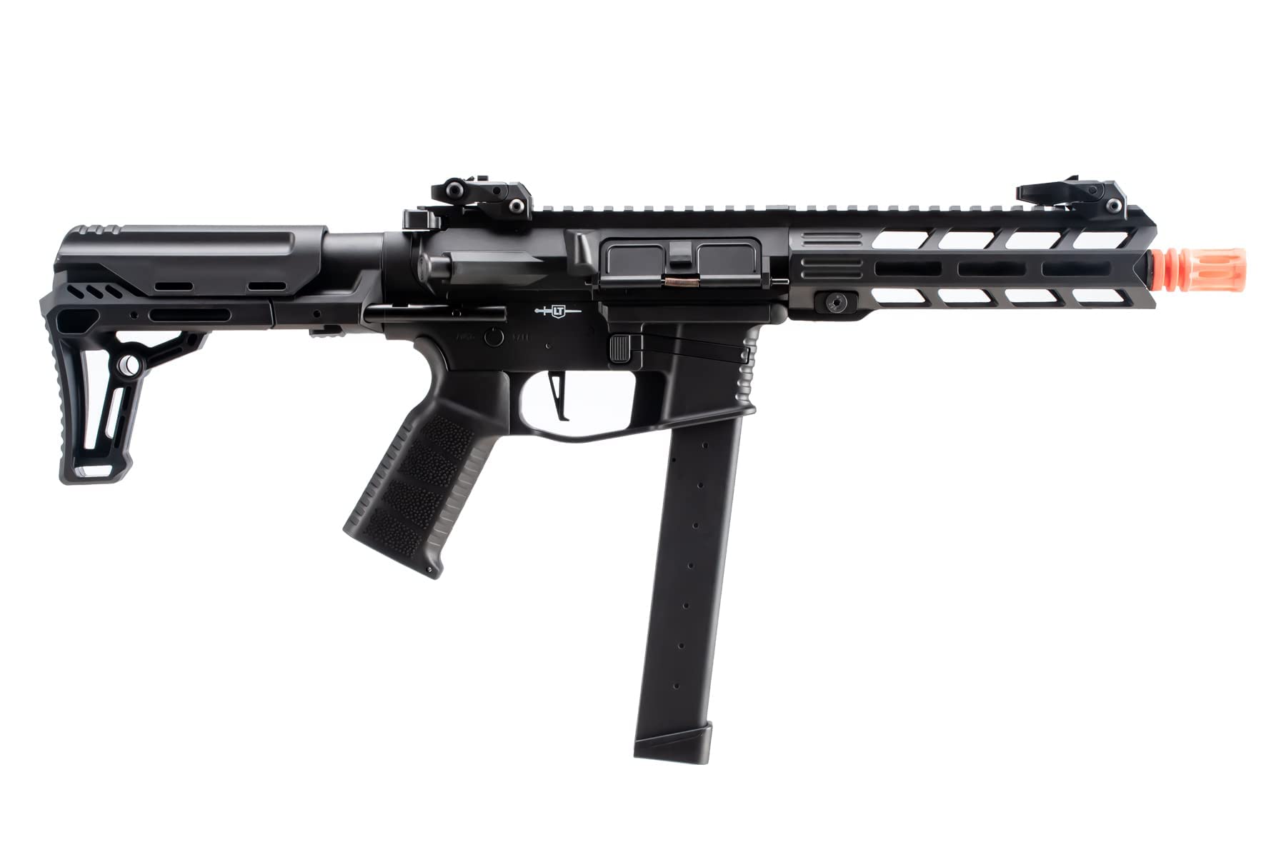 Lancer Tactical Gen 2 New 9mm Battle X CQB Lightweight Carbine AEG Color Black