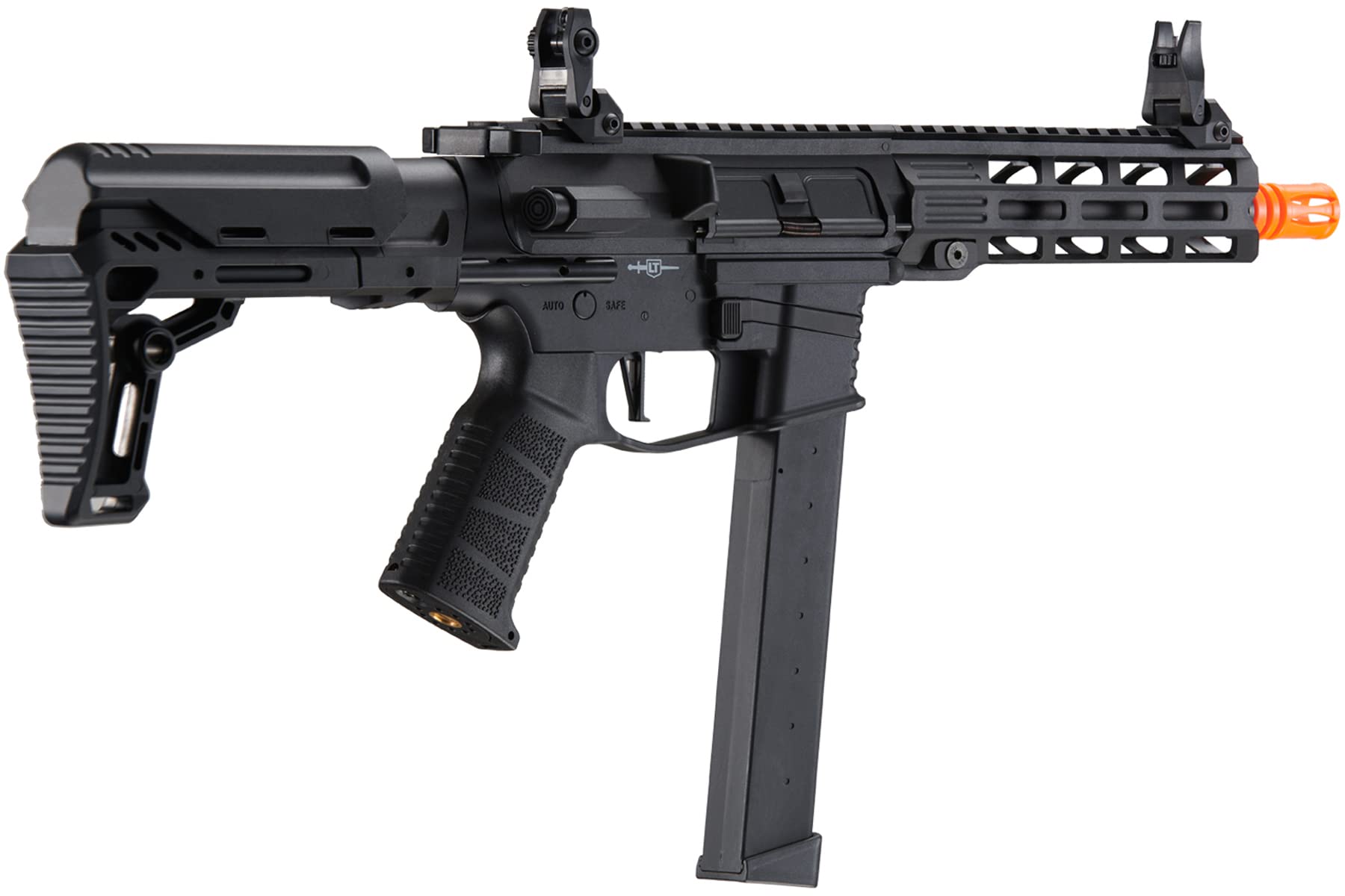 Lancer Tactical Gen 2 New 9mm Battle X CQB Lightweight Carbine AEG Color Black
