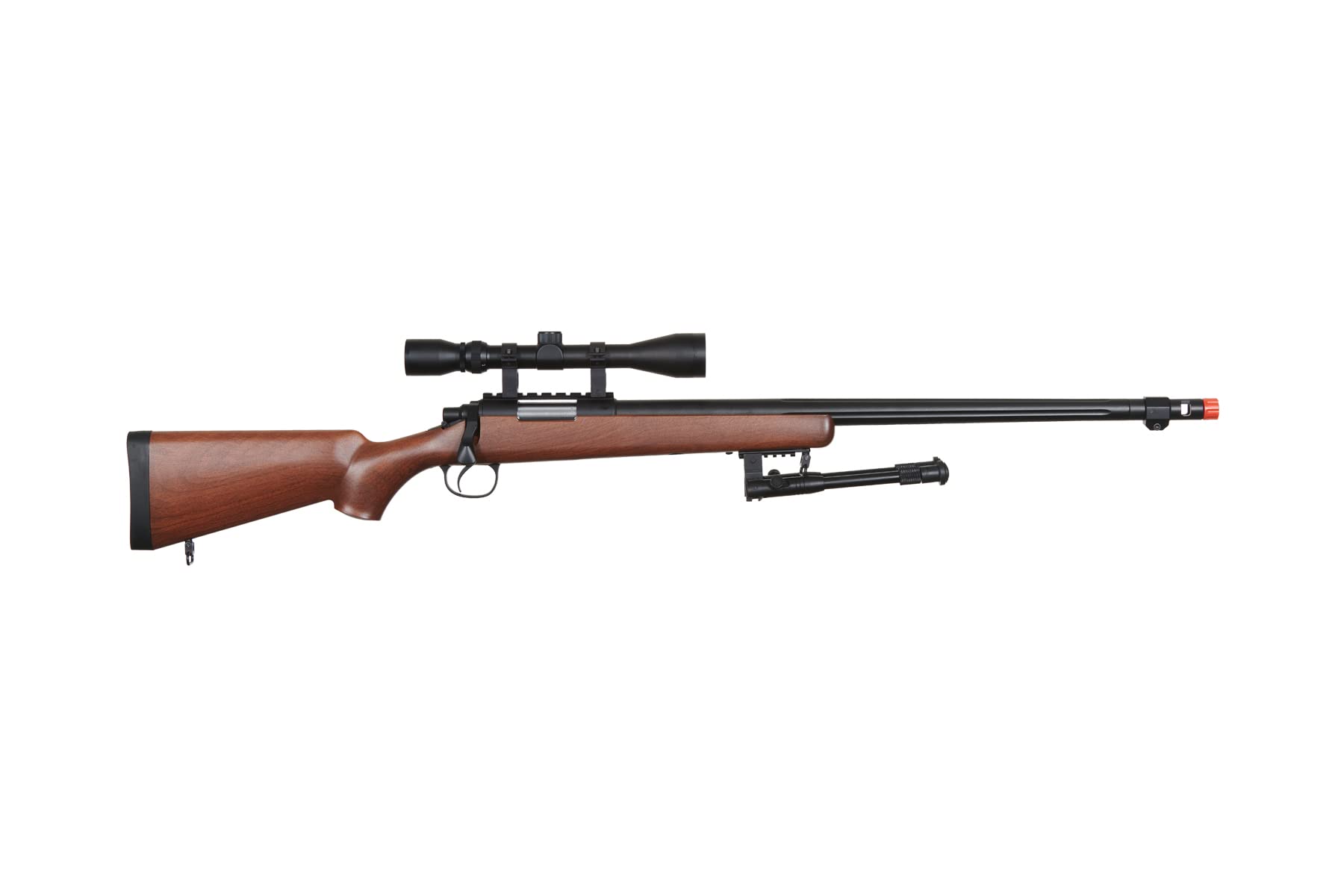 Well MB03 Airsoft Sniper Rifle W/Scope and Bipod - Wood
