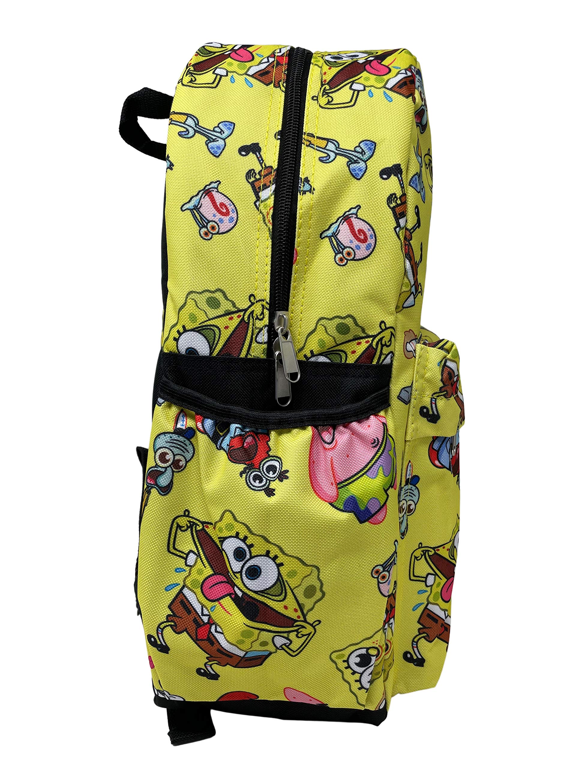 SpongeBob SquarePants 16 Inches Large Allover Print Backpack with Laptop Sleeve